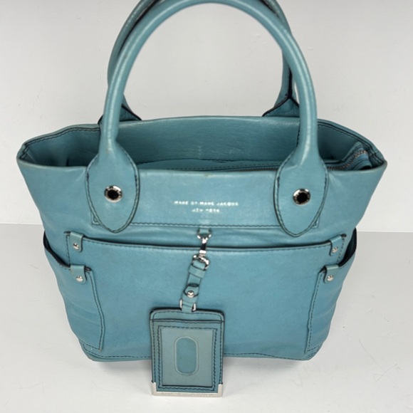 Marc Jacobs | Bags | Marc Jacobs Teal Blue Leather Tote Bag | Poshmark